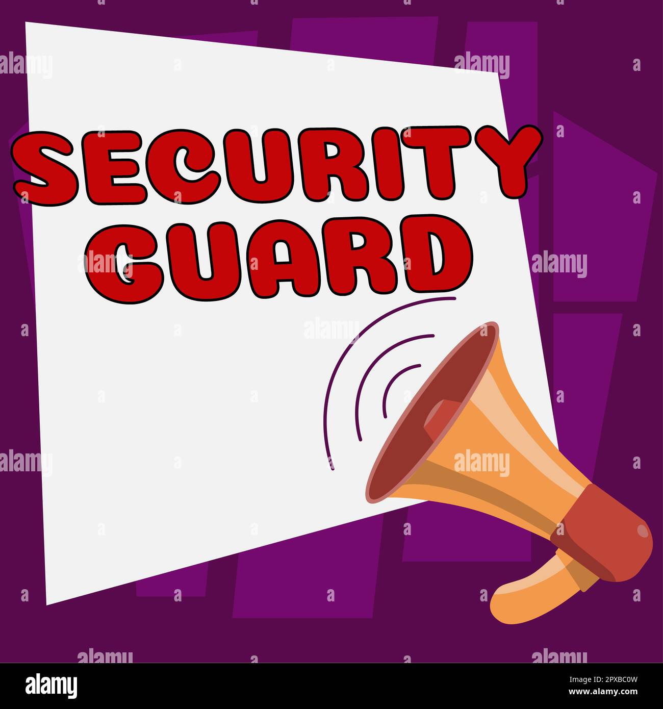 Text showing inspiration Security Guard, Word Written on tools used to ...