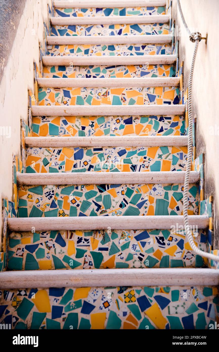 Multicolored steps hi-res stock photography and images - Alamy