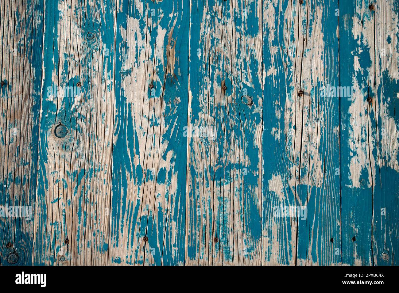 Vintage beach wood background - old blue color wooden plank Stock Photo ...