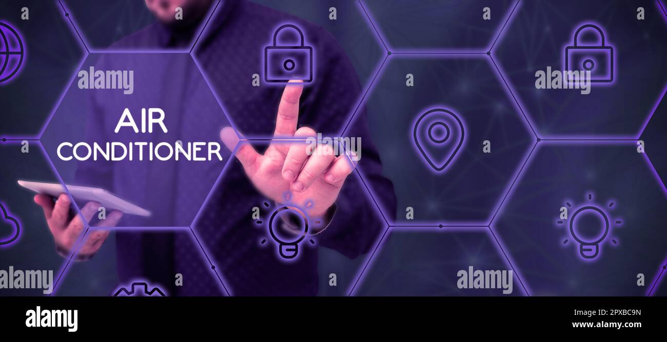 Inspiration showing sign Air Conditioner, Word Written on apparatus for ...