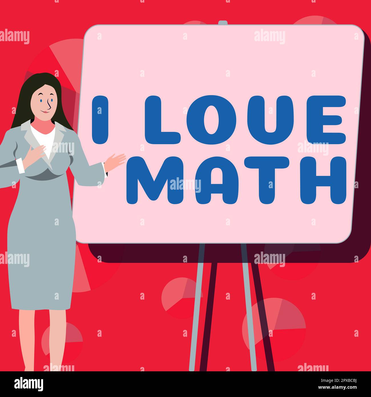 Sign displaying I Love Math, Business idea To like a lot doing ...