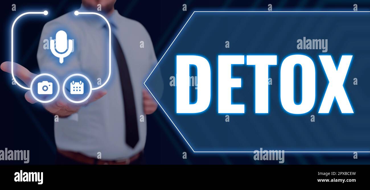 Writing displaying text Detox, Business approach Moment for Diet ...