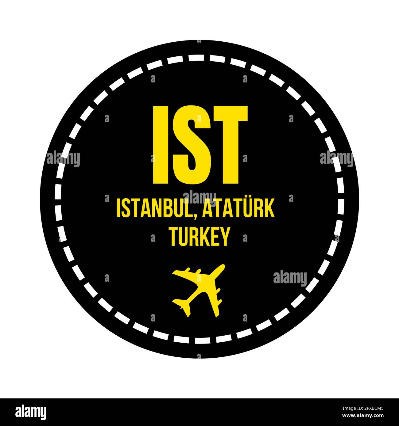 IST Istanbul airport symbol icon Stock Photo - Alamy