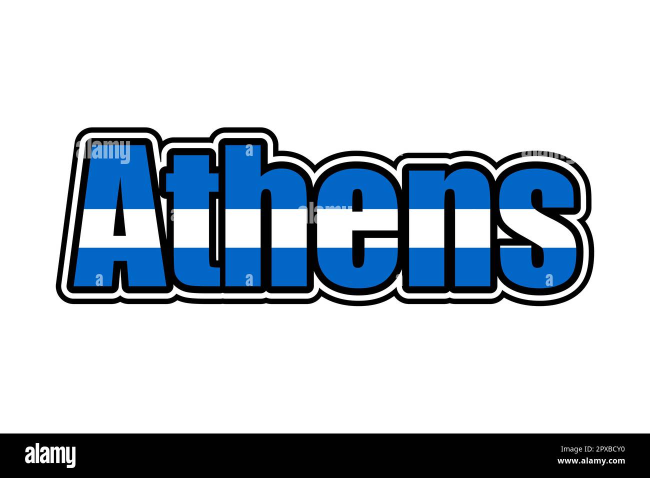 Athens city flag Cut Out Stock Images & Pictures - Alamy