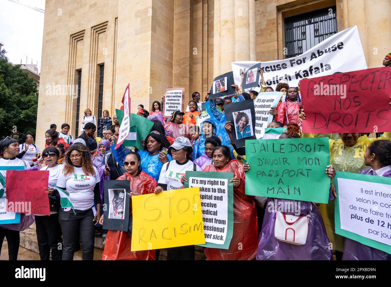 Beirut, Lebanon. 29th Apr, 2023. Domestic workers from different ...