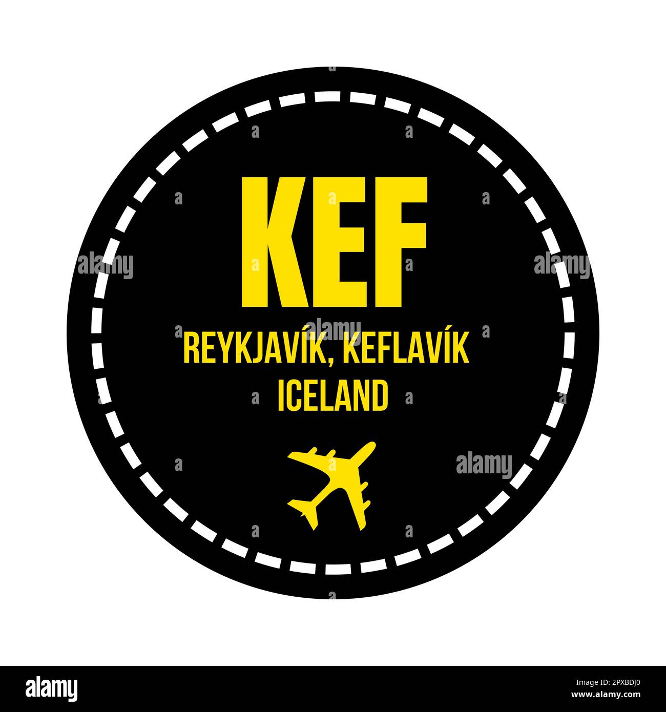 KEF Reykjavik airport symbol icon Stock Photo - Alamy