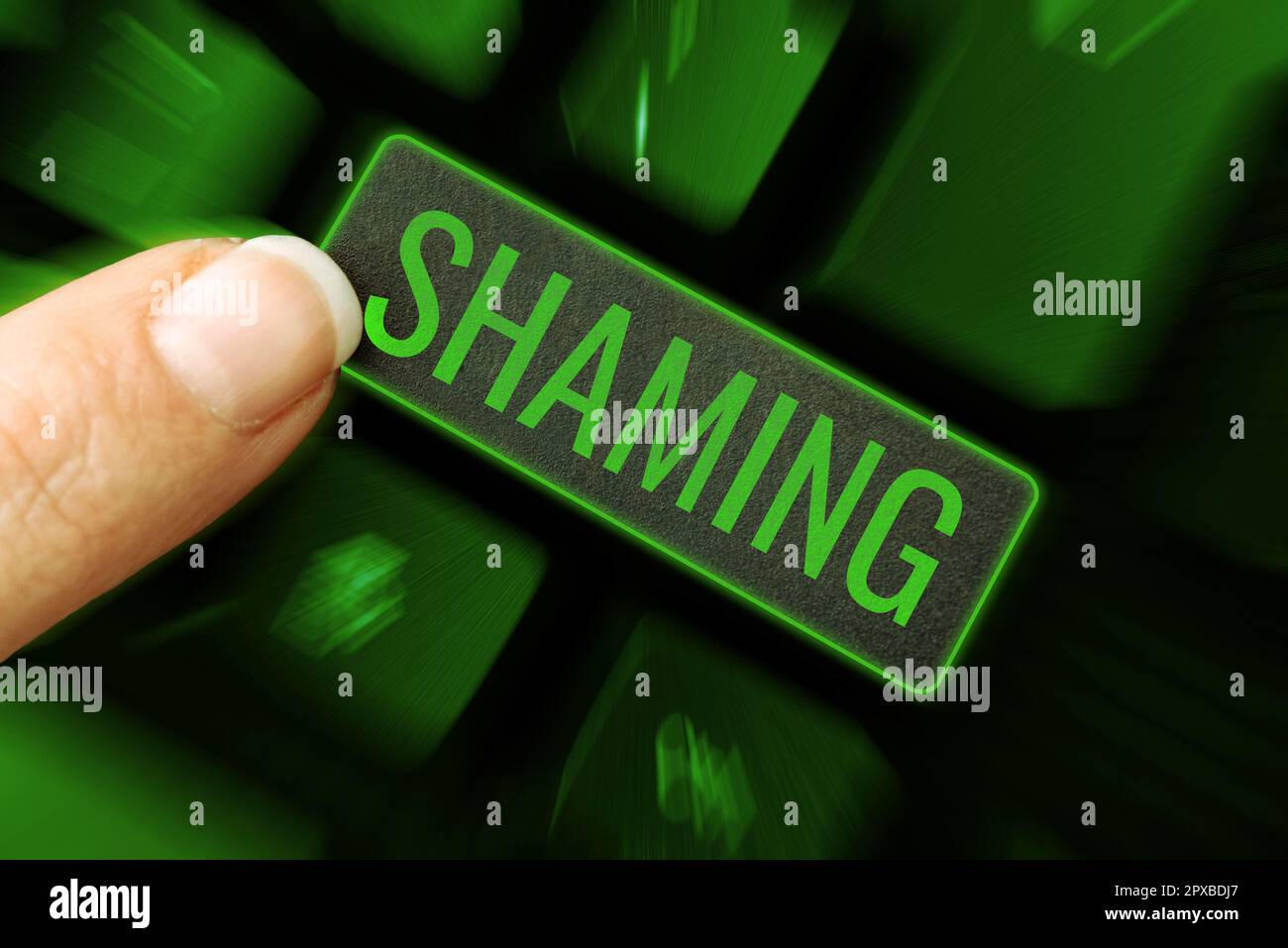 Conceptual caption Shaming, Business idea subjecting someone to ...