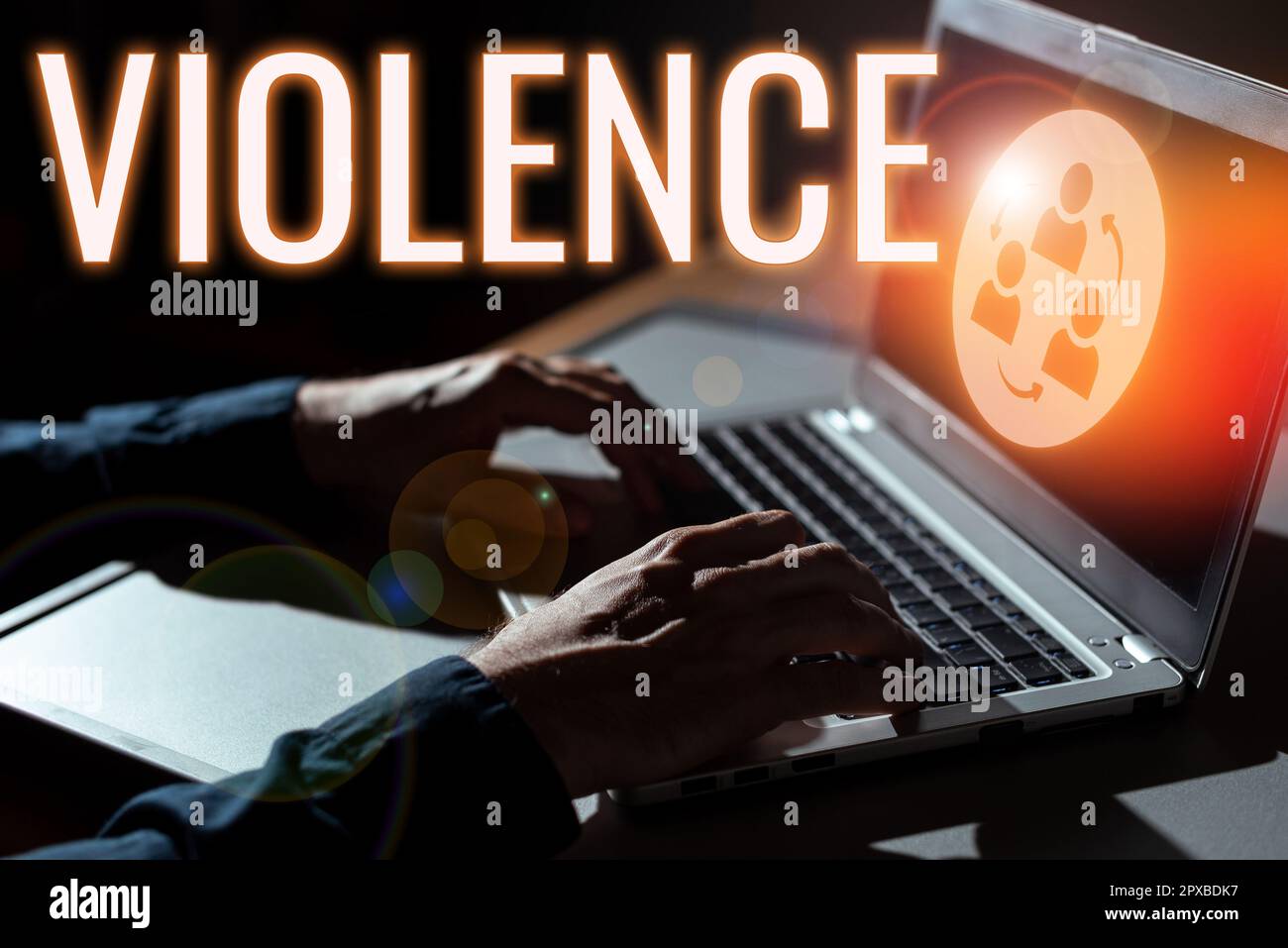 Conceptual display Violence, Word Written on the use of physical force ...