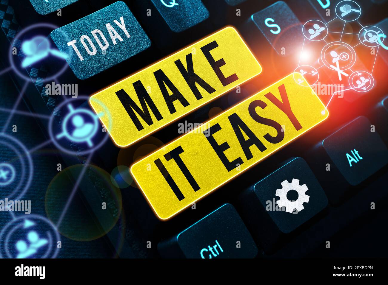 Inspiration showing sign Make It Easy, Concept meaning Smart approach ...