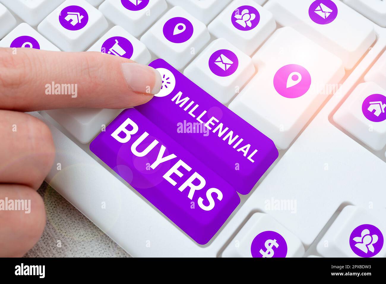 Hand writing sign Millennial Buyers, Business approach Type of ...