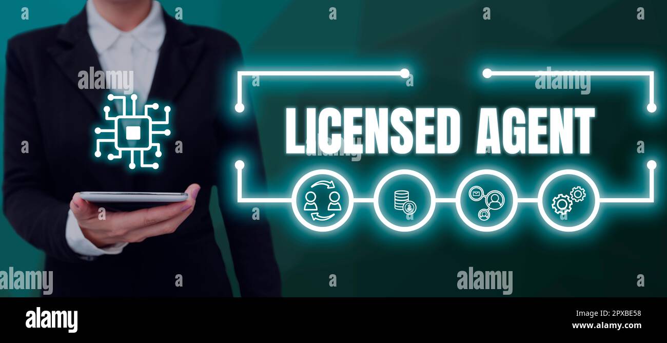 Conceptual caption Licensed Agent, Word for Authorized and Accredited ...