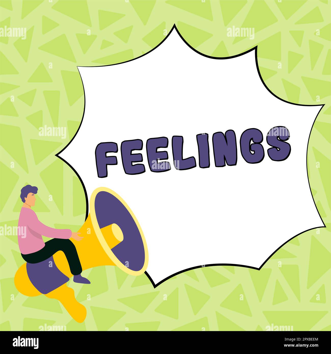 Conceptual caption Feelings, Business idea causing happy positive ...