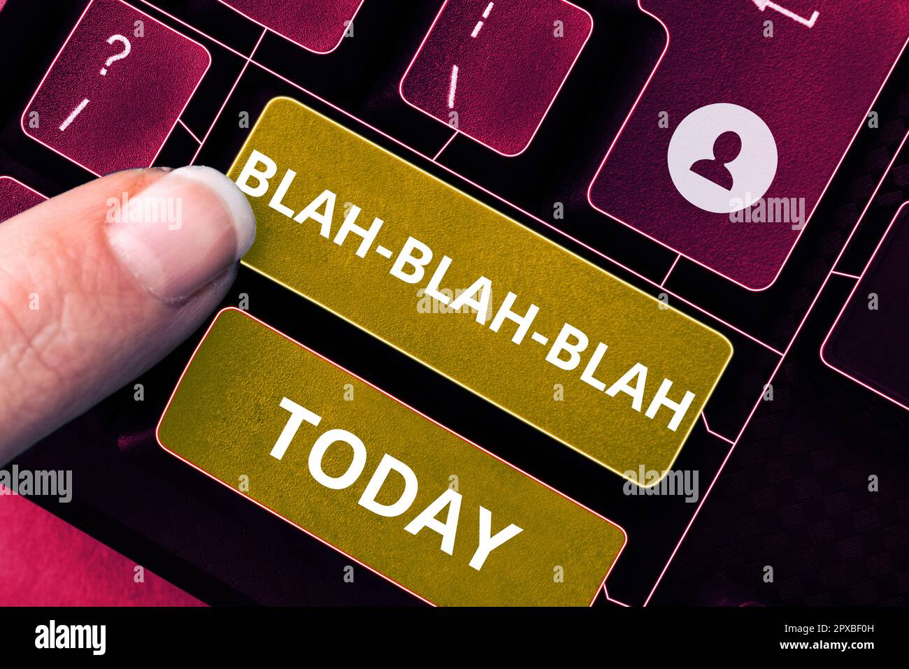 Hand writing sign Blah Blah Blah, Business idea Talking too much false ...