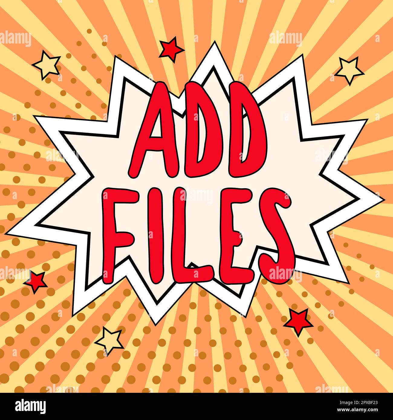 Text caption presenting Add Files, Word Written on To put more ...