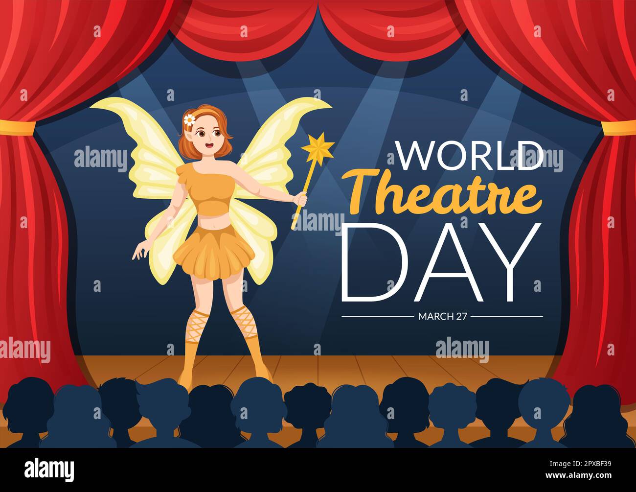 World Theatre Day on March 27 Illustration with Masks and to Celebrate ...