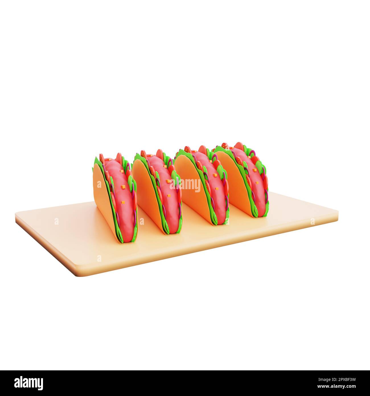 3d illustration of taco food, mexican food Stock Photo - Alamy