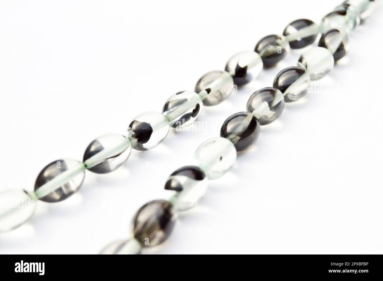 Black and white beads sequenced, short rosary, tespih tesbih, an ...