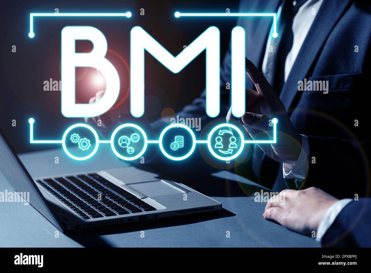 Sign displaying Bmi, Business approach Method of estimating body fat ...