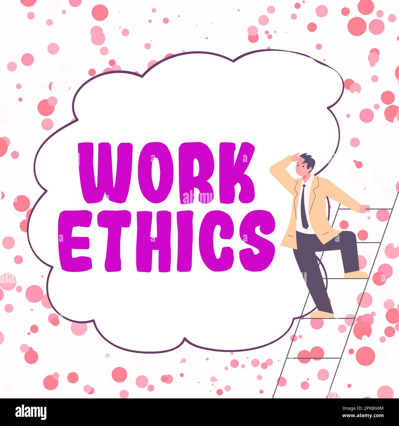 Text sign showing Work Ethics, Business idea A set of values centered ...