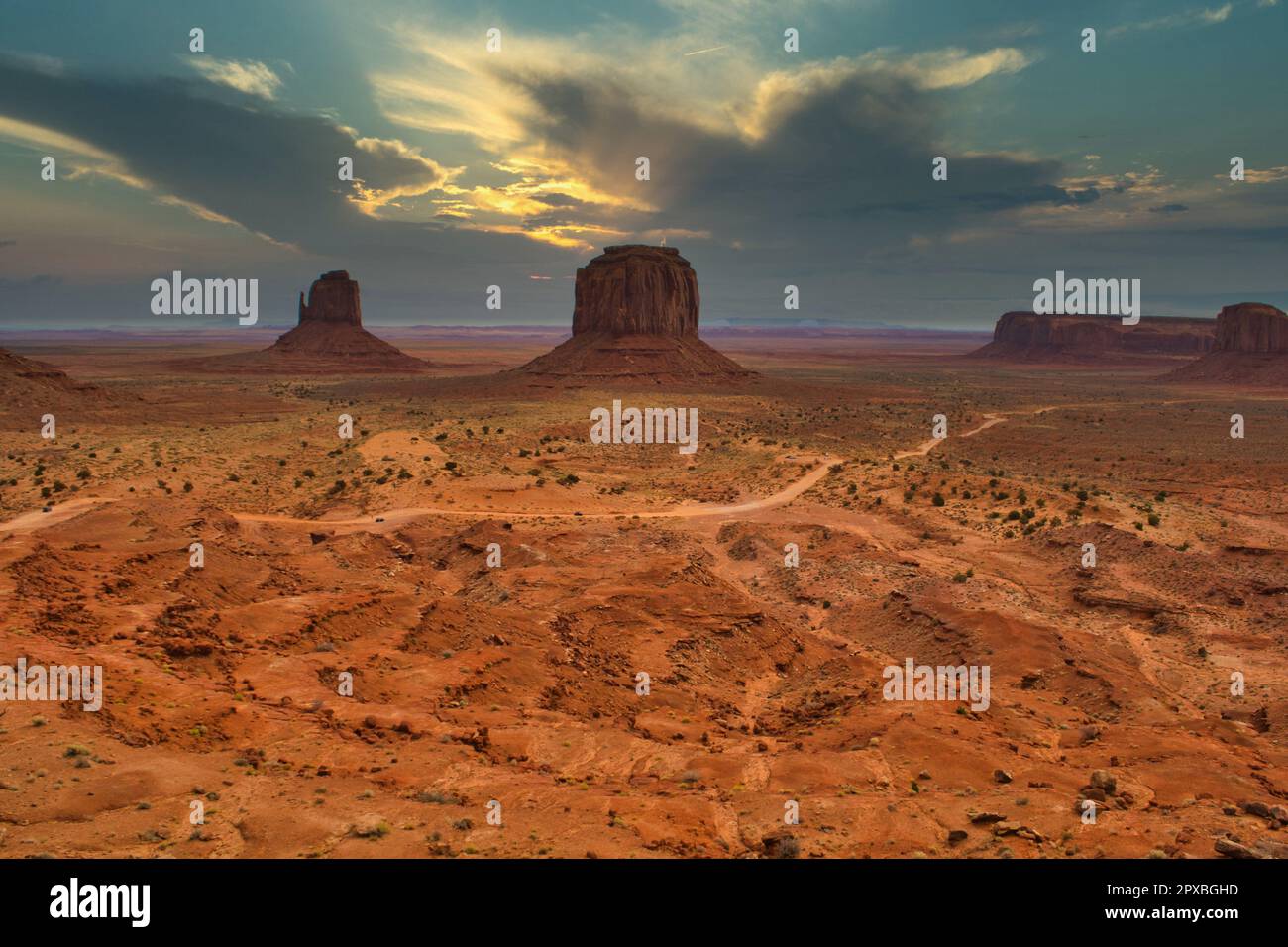 Monument valley dramatic landscape. Colorado Plateau on the Arizona ...