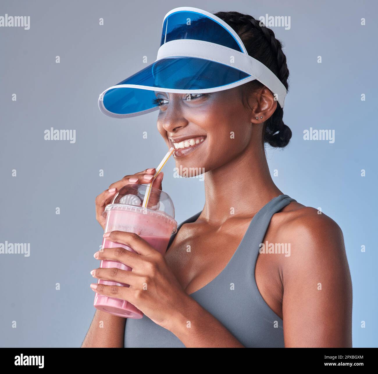 Low in calories, high in taste. Studio shot of a fit young woman having ...