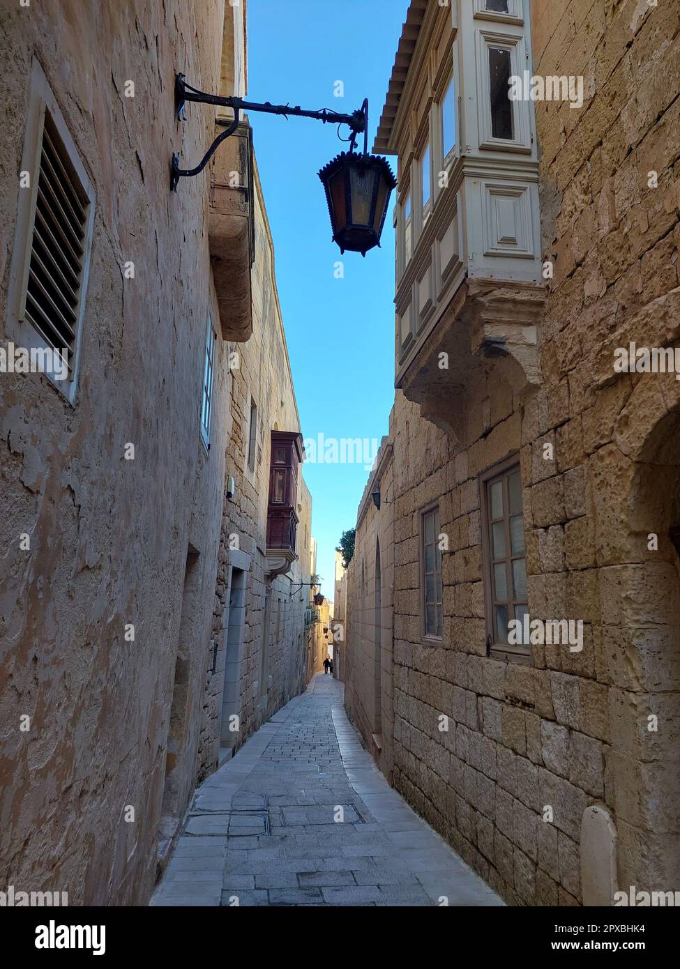 ways, streets and facades of the old stone town of Rabat now a small ...