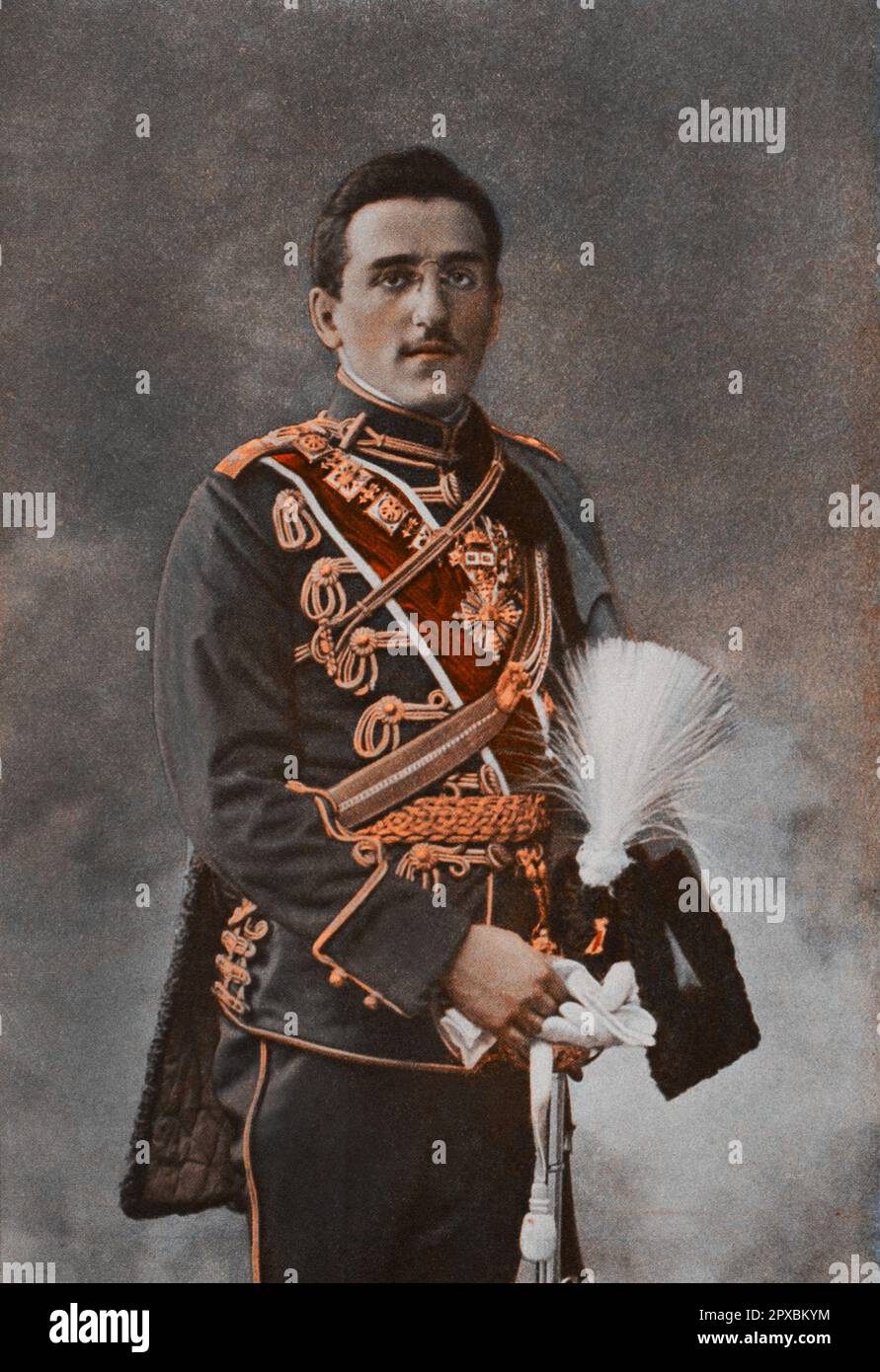 Alexander I of Yugoslavia (1914 - prince regent). Commandant en chef ...