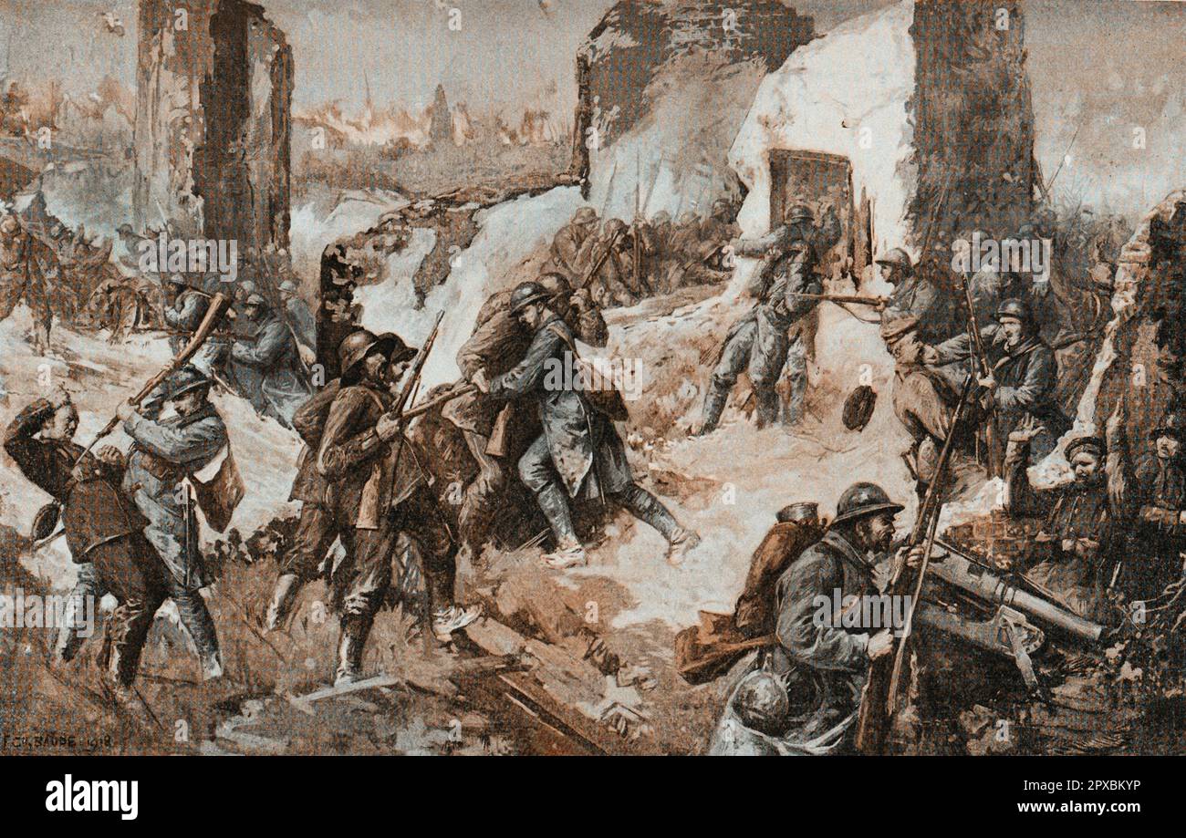 World War I. Battle of St Quentin Canal. The Germans defend the ...