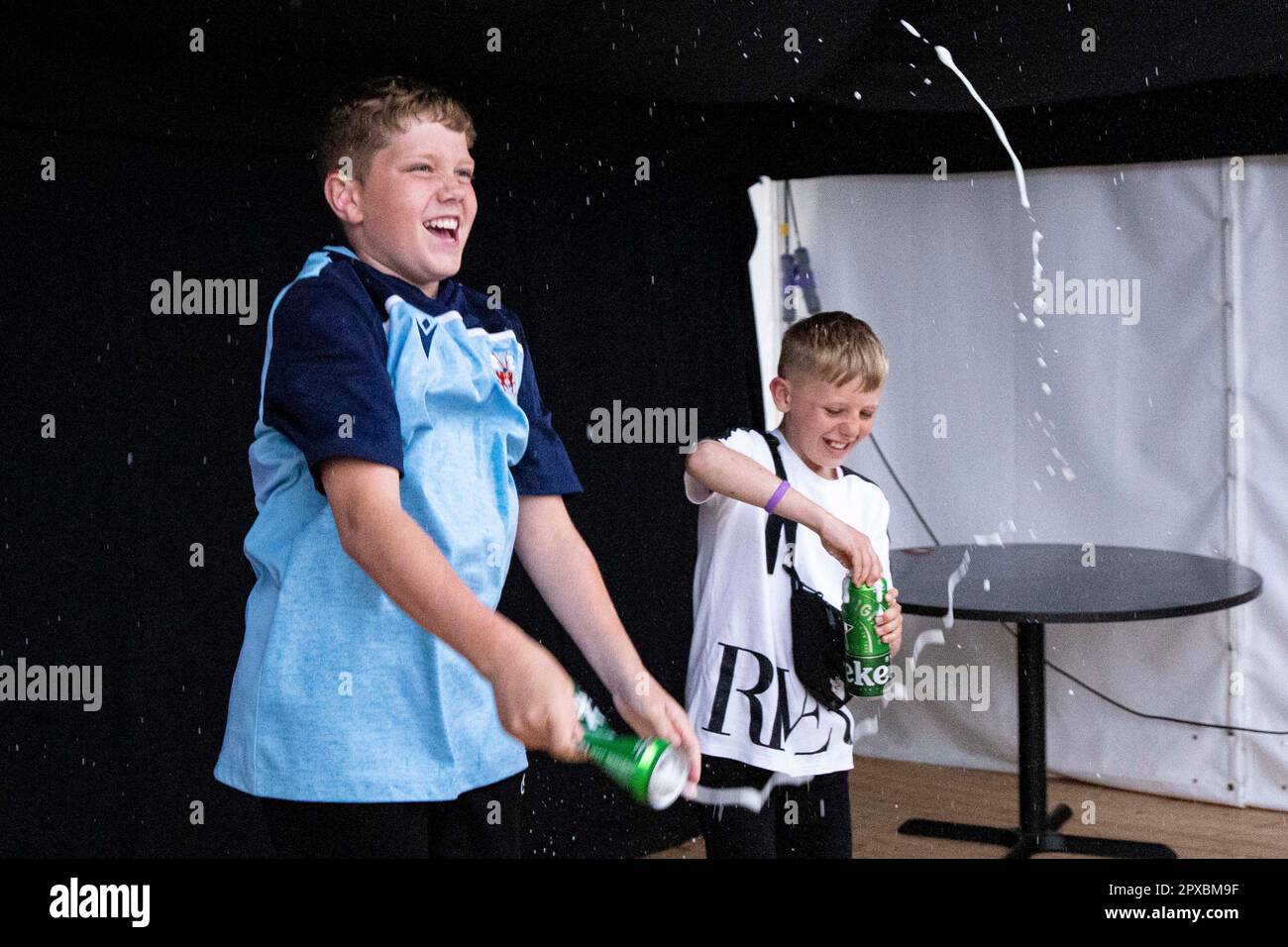 Penybont celebrate qualifying for the UEFA Europa Conference League at ...