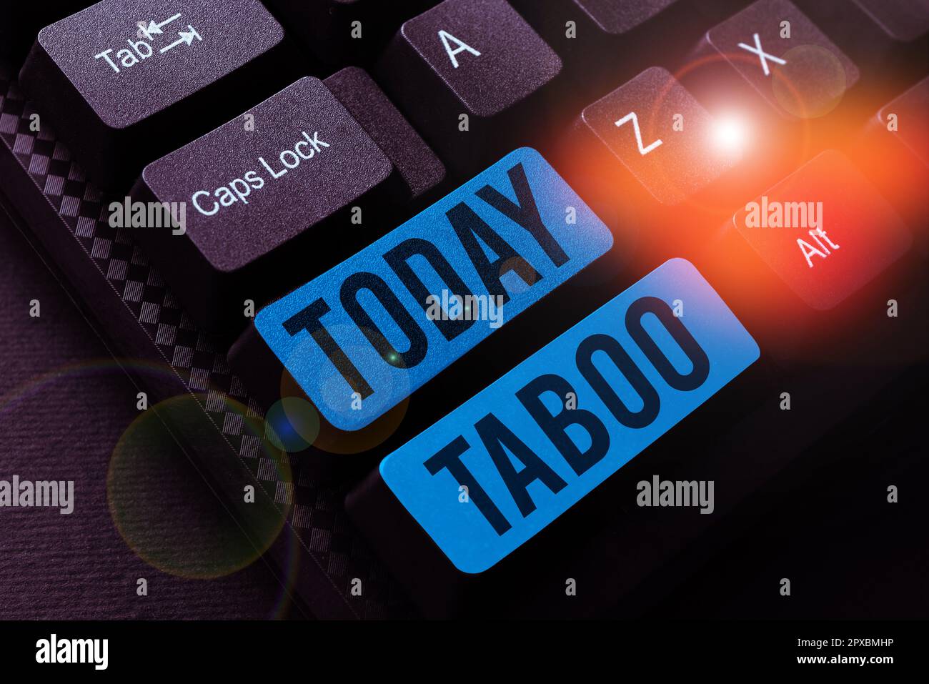 Sign displaying Taboo, Business concept a social or religious custom ...