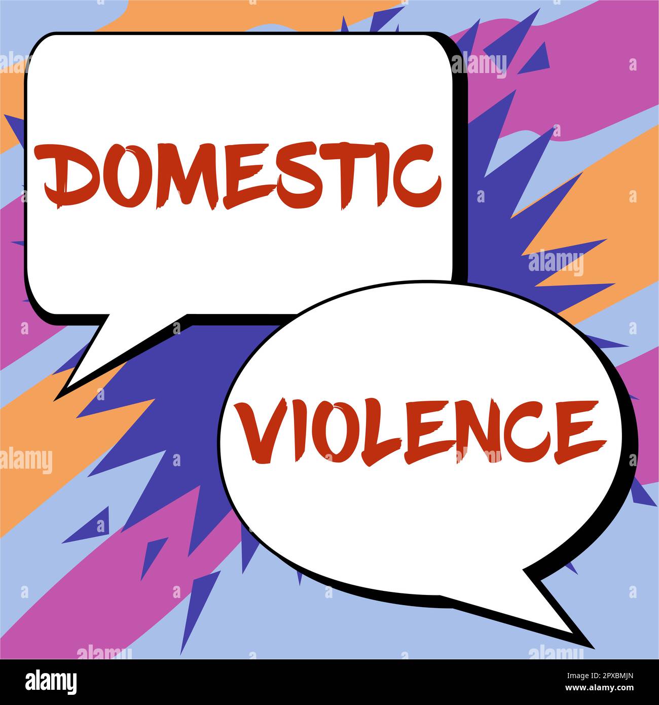 Handwriting text Domestic Violence, Business overview violent or ...