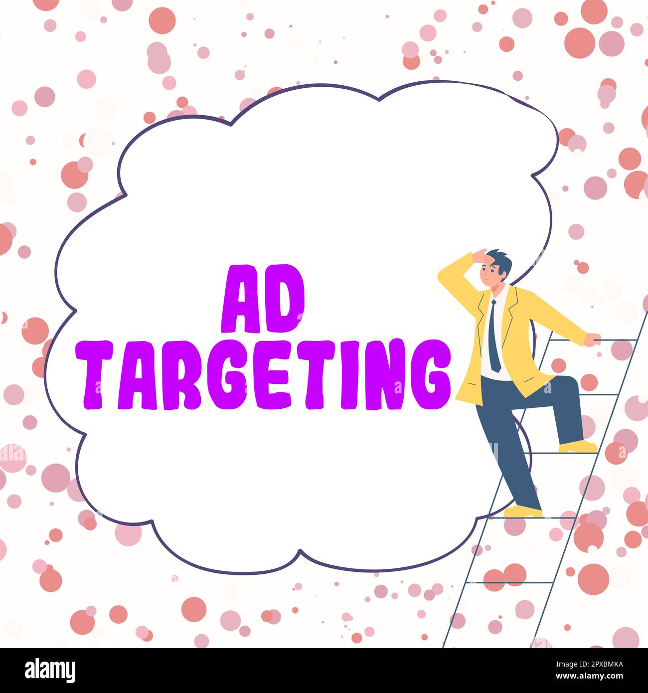 Sign displaying Ad Targeting, Word Written on target the most receptive ...
