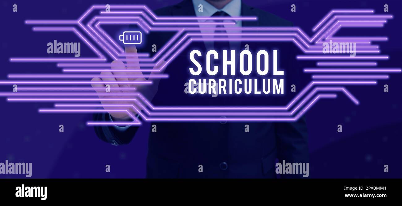 Sign displaying School Curriculum, Conceptual photo designed to provide ...