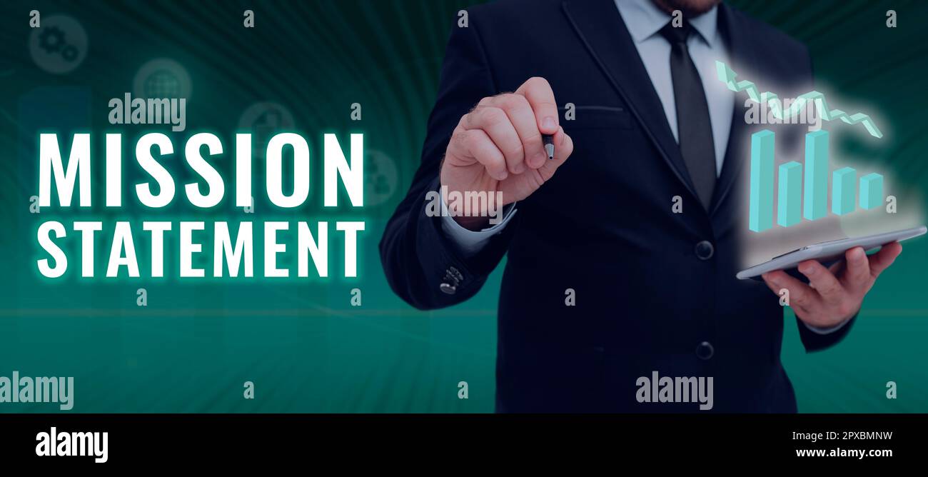 Inspiration showing sign Mission Statement, Word Written on Formal ...