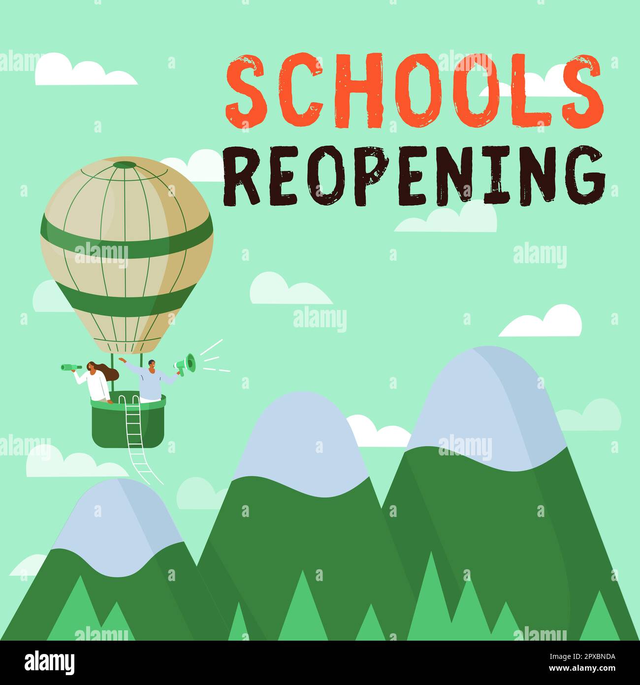 Hand writing sign Schools Reopening, Word for classes are over for the ...