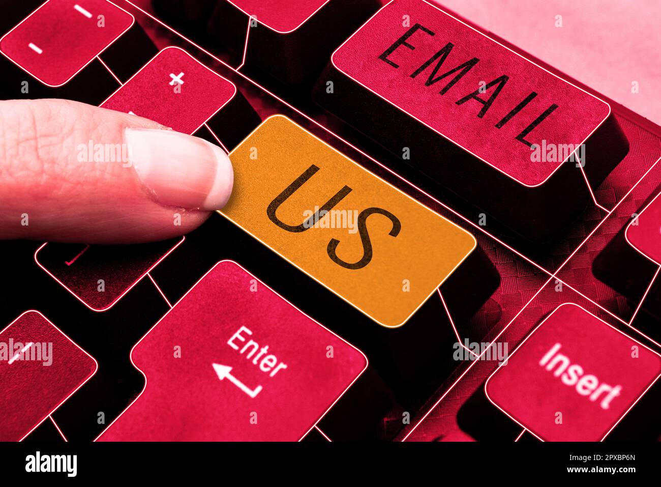 Conceptual caption Email Us, Word Written on Sending a commercial ...