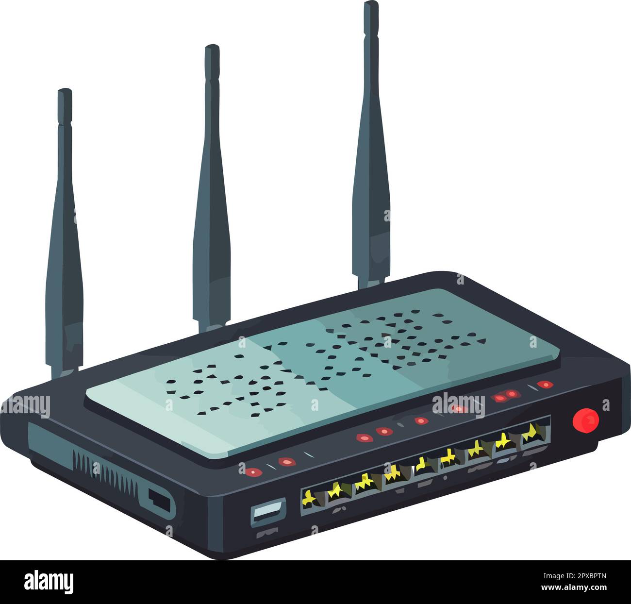 Wireless router connects to global communications Stock Vector Image ...