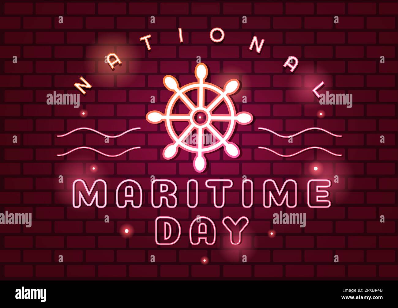 World Maritime Day Illustration with Sea and Ship for Web Banner or ...