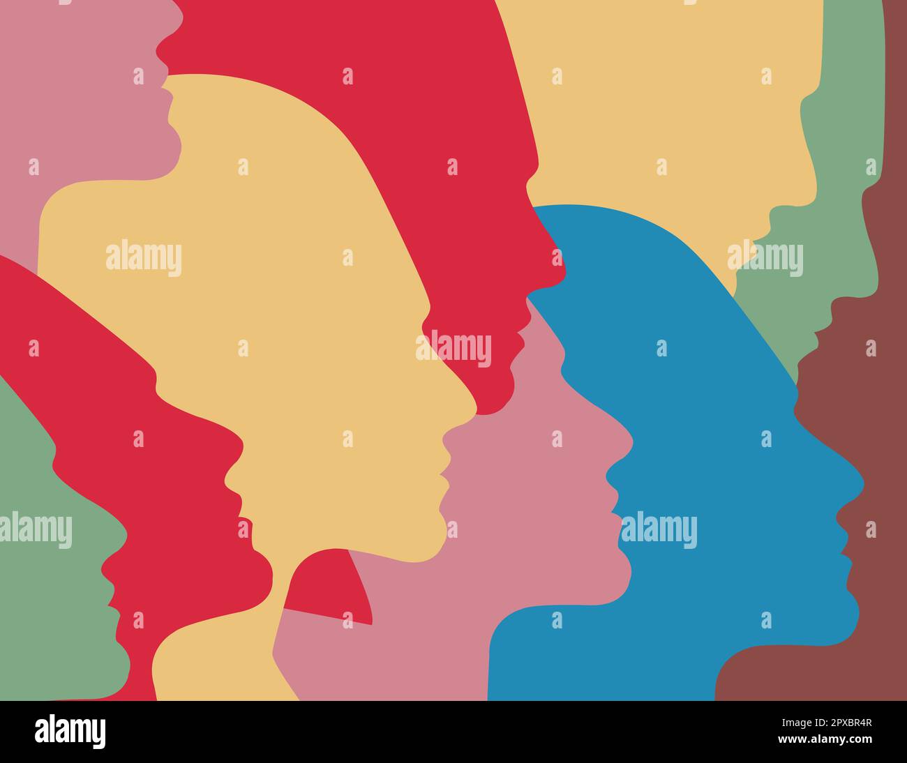 People face silhouette person female profile avatar vector icon in a ...