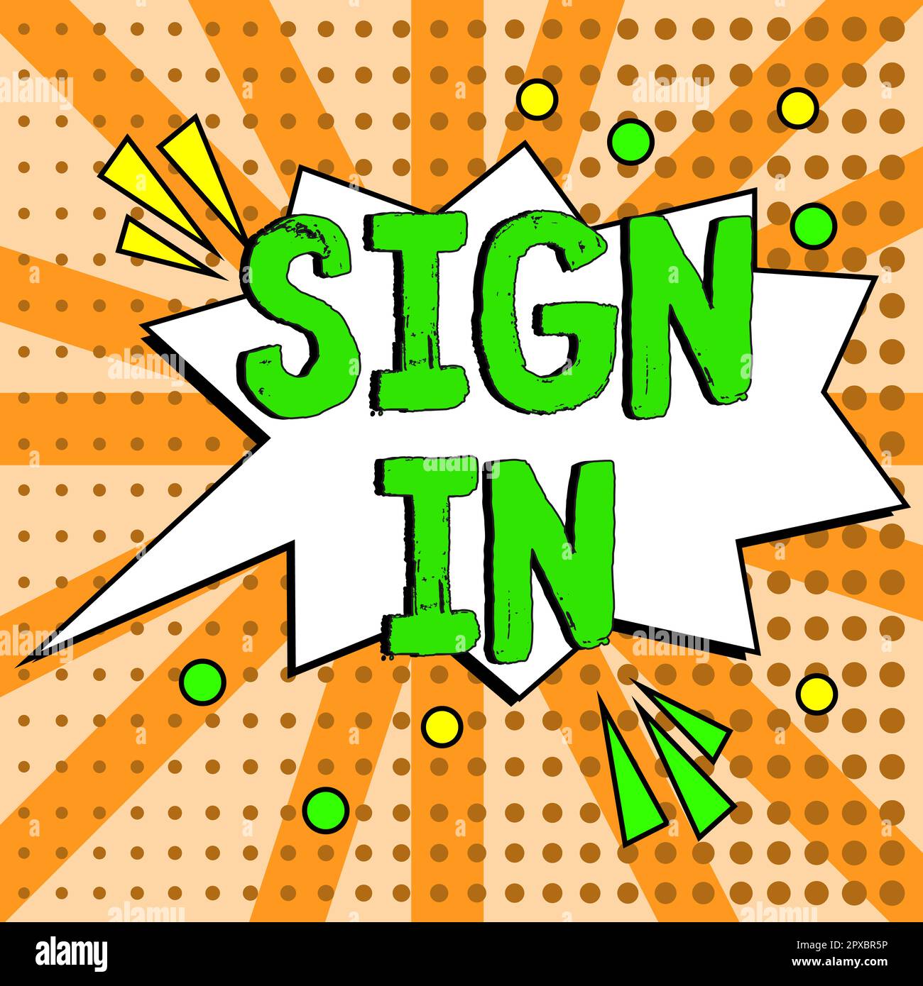 Hand writing sign Sign In, Conceptual photo to write your name on a ...