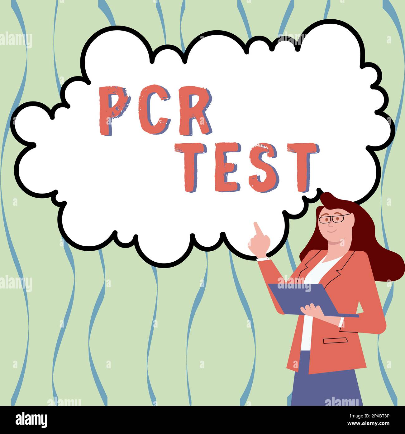Hand writing sign Pcr Test, Business approach qualitative detection of ...