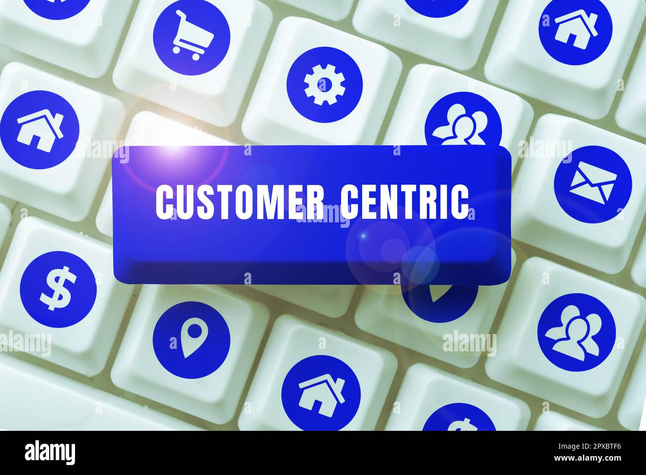 Text caption presenting Customer Centric, Business idea process of ...