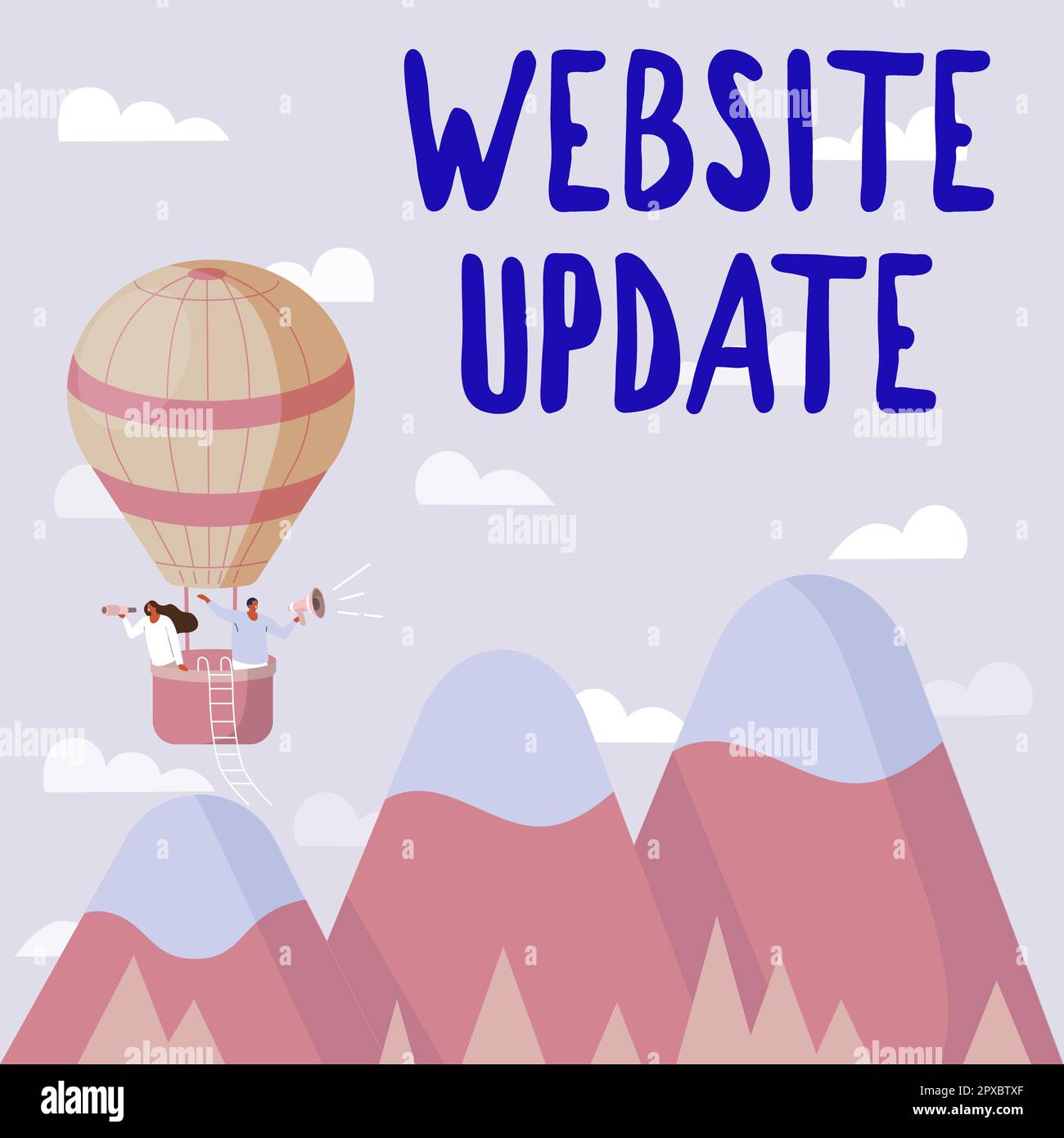 Hand writing sign Website Update, Business overview keeping the webpage and content up to date ...