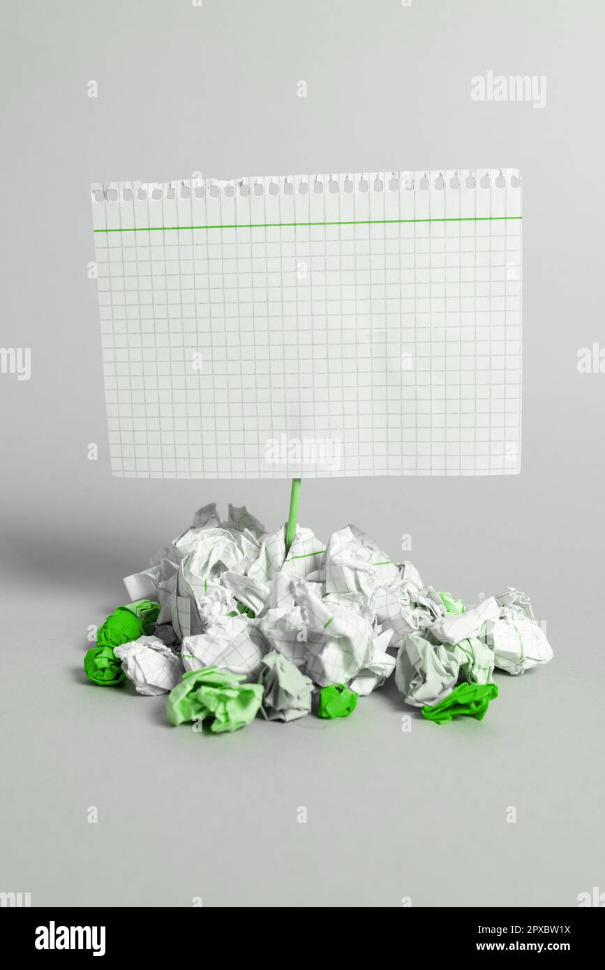 Paper Wraps Placed Around Important Information. Crumpled Memos With ...