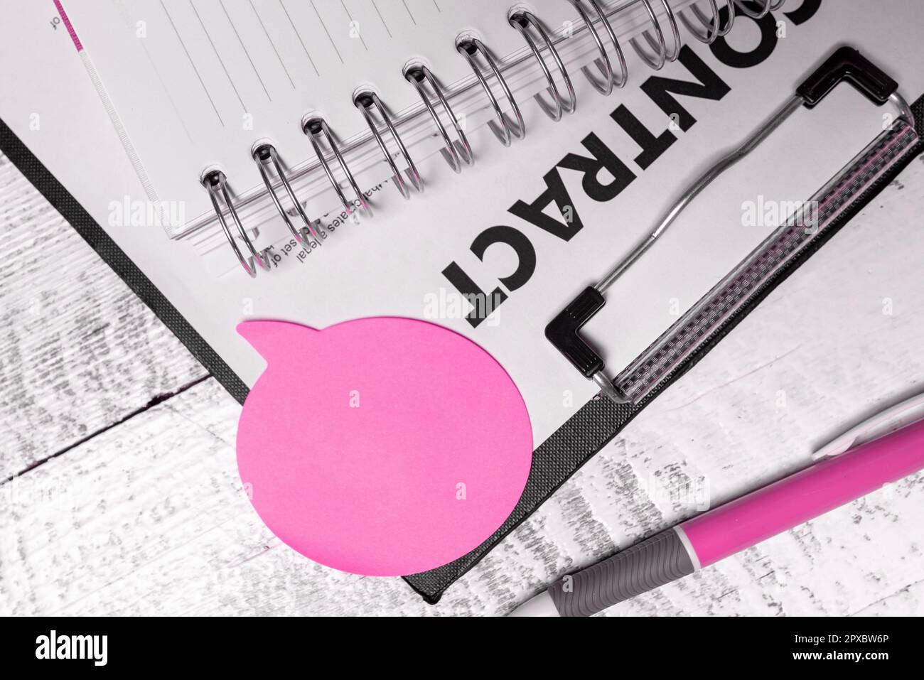 Color paper with important message. Infromation written on sticker ...