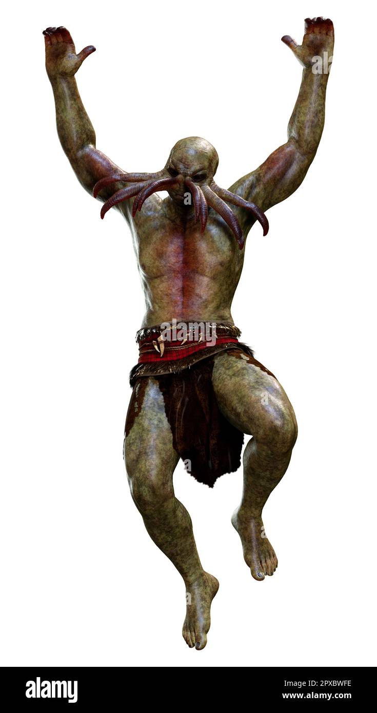 3D rendering of a green alien isolated on white background Stock Photo ...