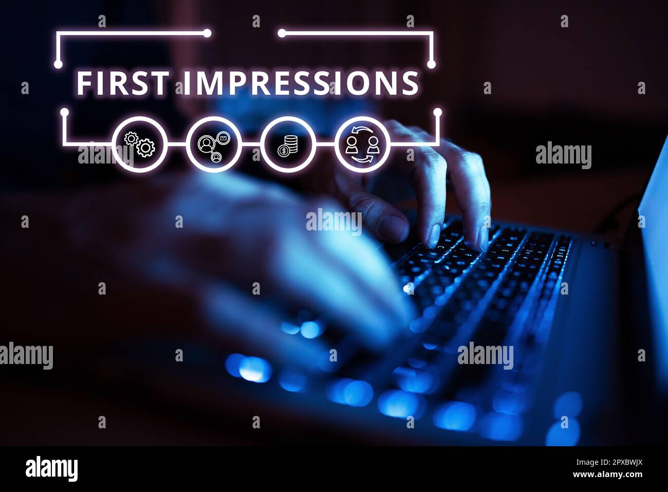 Text sign showing First Impressions, Concept meaning What a person ...