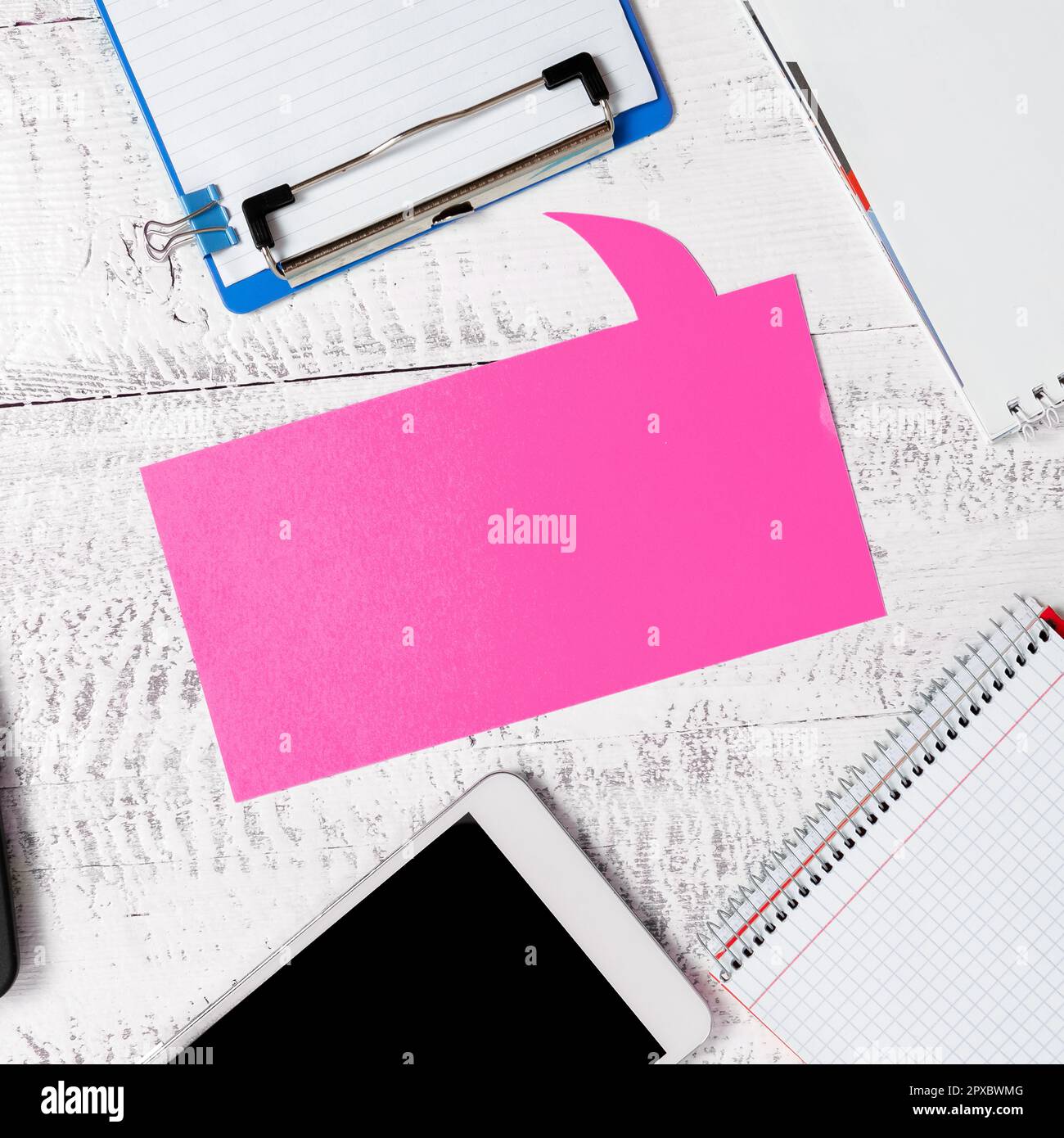 Color paper with important message. Infromation written on sticker ...