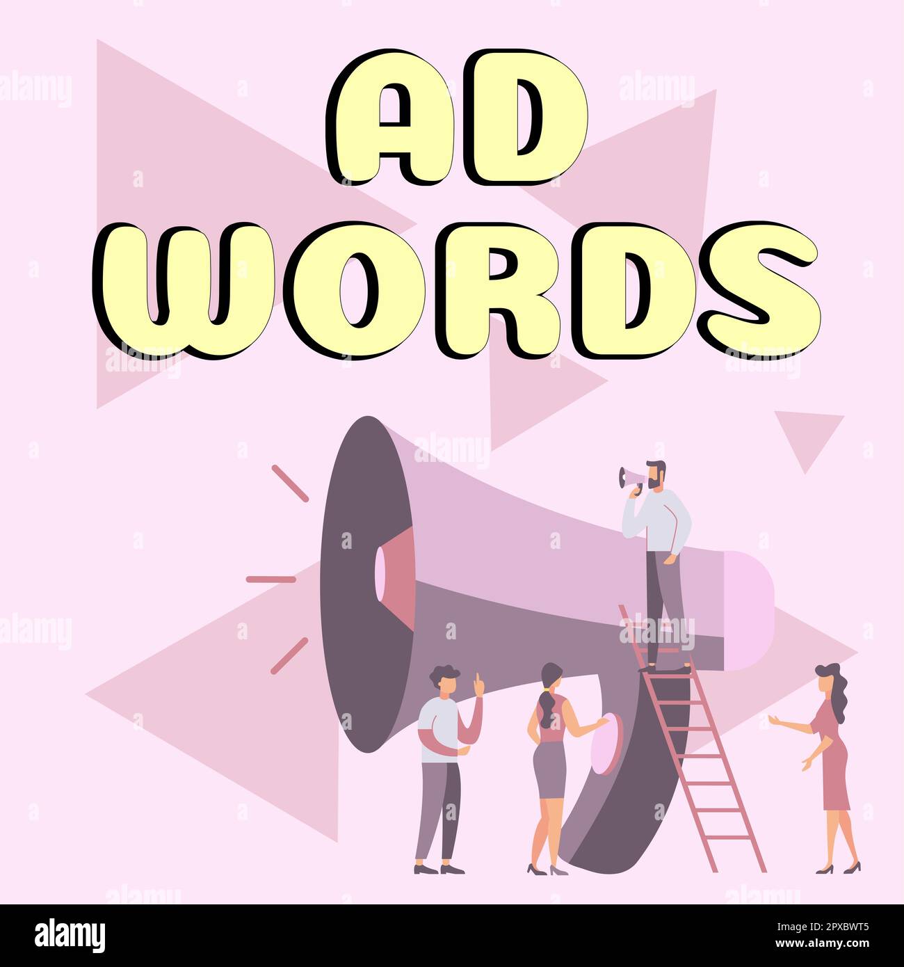 Text caption presenting Ad Words, Business approach oversee and control ...