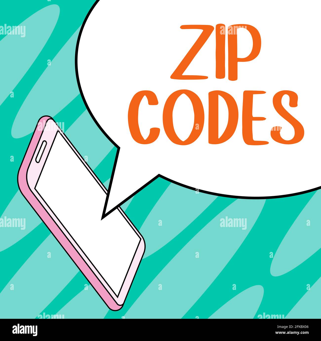 Hand writing sign Zip Codes, Business idea numbers added to a postal ...